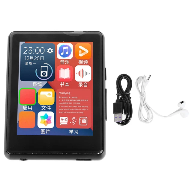 MP4 PLAYER TOUCHSCREEN Metal Shell Portable BT Wireless Music Player ...