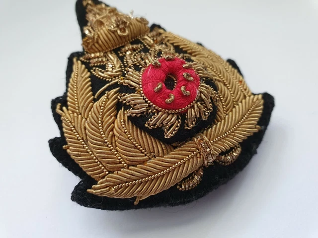 ROYAL THAI SUPREME Command Thailand Officers Bullion Cap Badge - Poss ...