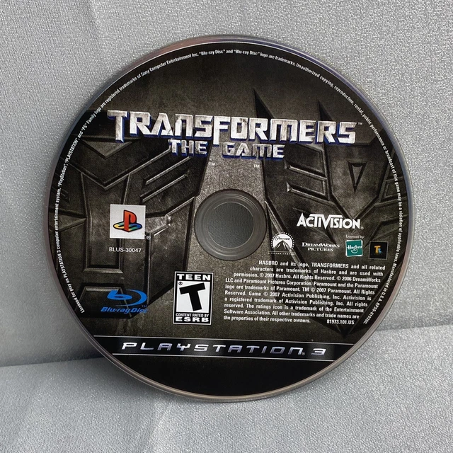 TRANSFORMERS THE GAME Sony PlayStation 3 PS3 Disc Only Loose NTSC 2007 ...