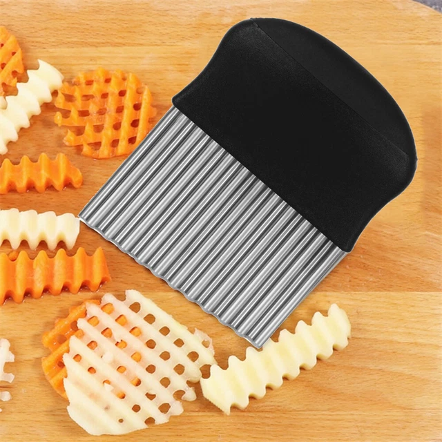 KITCHEN FRUITS CHIPS Wavy Potato Chip Slicer Chipper Crinkle Cutter EUR ...