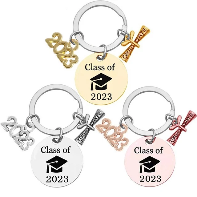 PERSONALIZED KEY RING Graduation Season Cap Class of 2023 Certificate ...