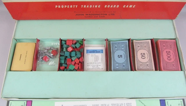 VINTAGE MONOPOLY BOARD Game Original Classic 1960's Parker Bros ...