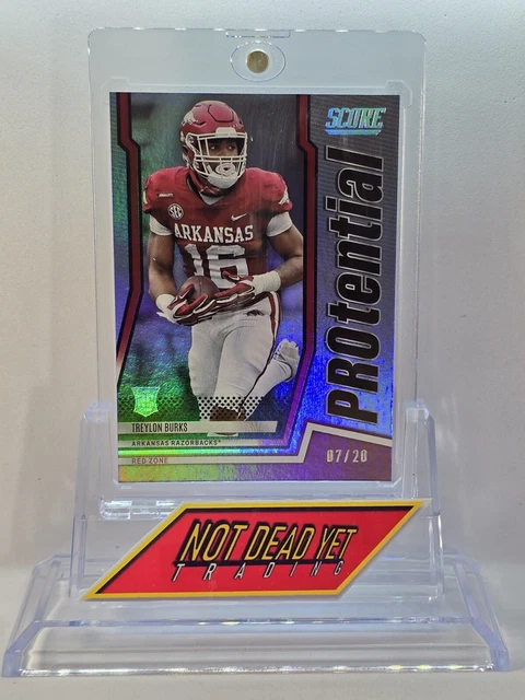 TREYLON BURKS 2022 Panini Score recrue RC PROtentiel /20 SSP Razorbacks ...