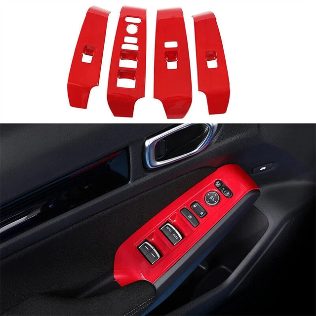 4PCS INTERIOR WINDOW Lift Button Cover Trim Kit For Honda Civic 11th ...