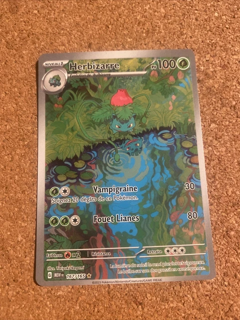 CARTE POKÉMON 151 Herbizarre AR SECRETE 167/165 - Ecarlate & Violet EV3 ...