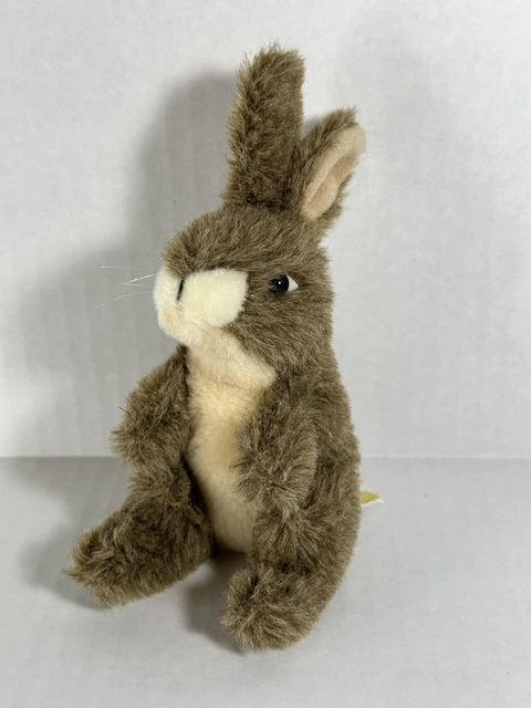 FOLKMANIS MINI JACK RABBIT Plush Finger Puppet 6" Brown Easter Bunny A4 ...