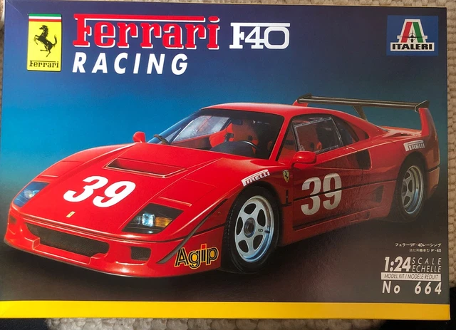 ITALERI 664 FERRARI F40 Racing 1/24 scale Model Kit release Rare made ...