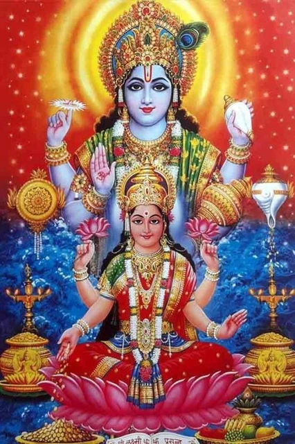 LORD VISHNU GODDESS Lakshmi Religious FRIDGE MAGNET EUR 5,69 - PicClick IT