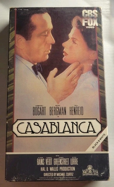 CASABLANCA (VHS, CBS Fox Video) Classic Film – Humphrey Bogart £3.99 ...