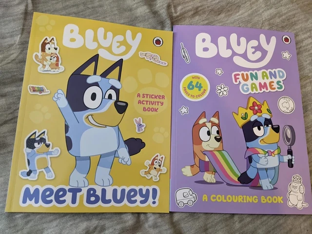 BLUEY: MEET BLUEY! Activity Sticker Book & Colouring Book (Paperback ...