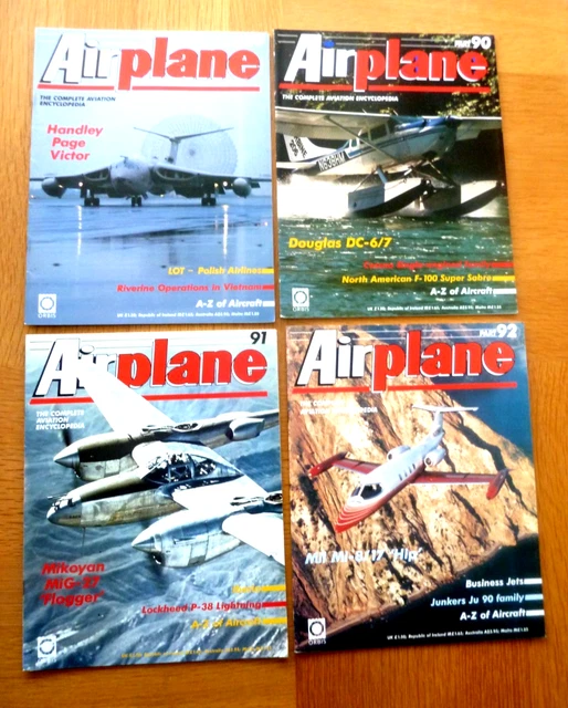 4 AIRPLANE MAGAZINE "The Complete Aviation Encyclopedia" Parts 89-90-91 ...