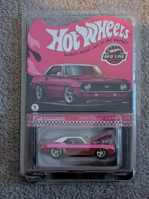 MATTEL'S HOT WHEELS Red Line Club Exclusive 1969 Chevy Camaro SS PInk ...