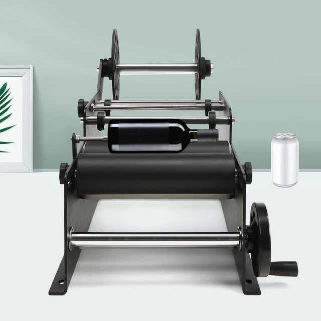 MANUAL MT-30 SEMI-AUTOMATIC Label Applicator Round Bottle Labeling ...