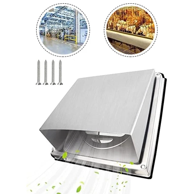RUST PROOF STAINLESS Steel Extractor Fan Vent Cover Resistant to Rain ...