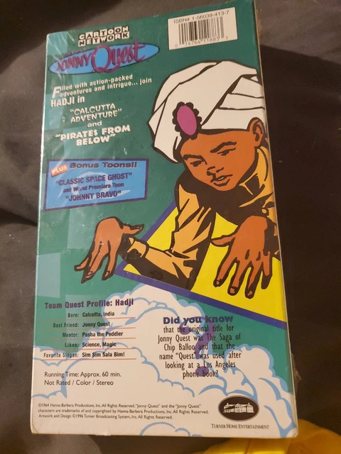 CLASSIC JOHNNY QUEST VHS Tape Hadji Cartoon Network Bonus Tunes Vintage ...