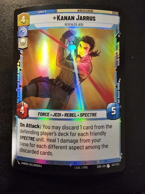 KANAN JARRUS, REVEALED Jedi Foil - SOR 047 NM - Star Wars Unlimited $4. ...