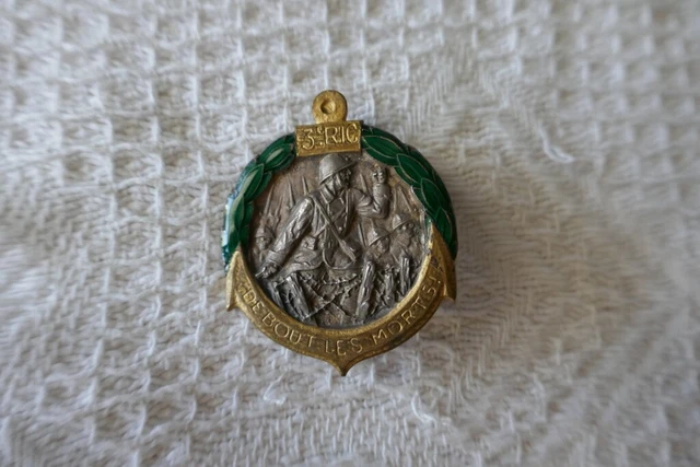 INSIGNE COLONIAL 3° RIC régiment infanterie coloniale debout les morts EUR 96,00 - PicClick FR