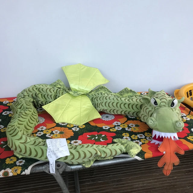 IKEA DRAGON MINNEN Drake Green Winged Serpent Dragon Stuffed Cuddly Toy ...