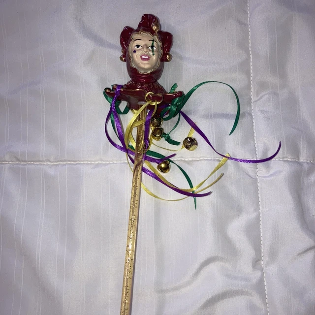2023 KREWE OF Babylon Jester Mini Blinking Scepter New Orleans Mardi ...