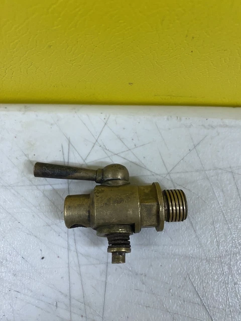 VINTAGE MOTORCYCLE ORIGINAL BRASS PETROL,FUEL TAP BSA,NORTON,TRIUMPH ...