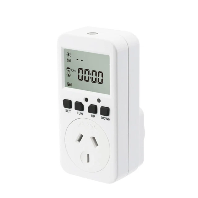 DIGITAL TIMER OUTLET with Easy Settings and Clear LCD Display ...