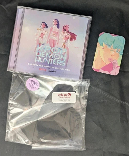 TARGET KPOP DEMON HUNTERS CD soundtrack Saja Boys BABY PHOTOCARD HUNTRIX poster £34.52 - PicClick UK