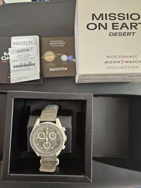SWATCH OMEGA MISSION on Earth Desert Watch £408.29 - PicClick UK