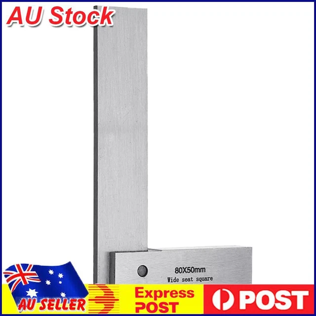 MACHINIST SQUARE 90 Degree Right Angle Ruler Precision Measure (80x50mm ...