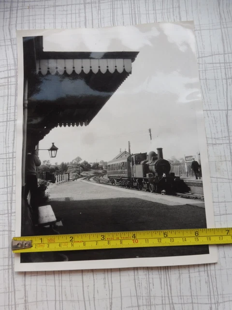 B & W glossy photo of MARCHWIEL STATION just prior to closure 8th ...