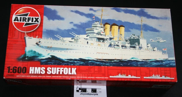 AIRFIX HMS SUFFOLK 1:600 scale model ship kit A03203. Sealed box. £25. ...