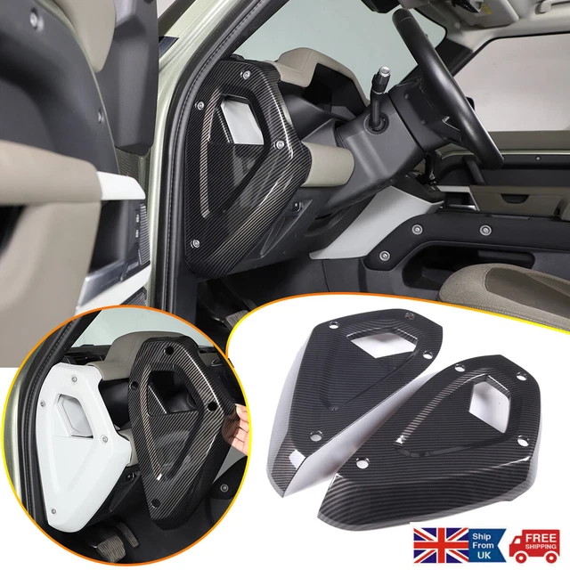 ABS CARBON FIBER Dashboard Side Panel Trim For Land Rover Defender L663 ...