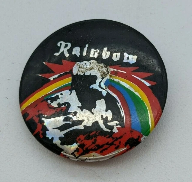 VINTAGE RITCHIE BLACKMORE'S Rainbow Rising Album Cover Pinback Button ...