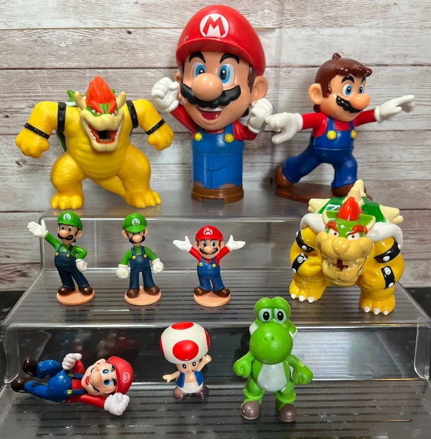 MIXED LOT ASSORTED Super Mario Bros Action Figures Luigi Yoshi Bowser ...
