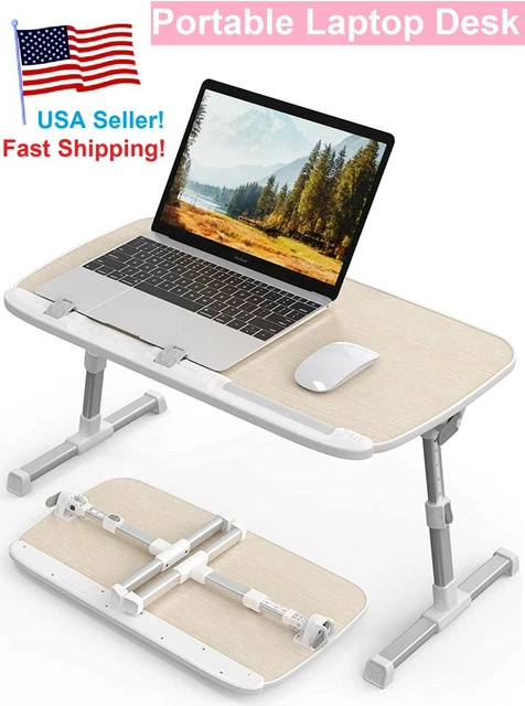 ERGONOMIC PORTABLE LAPTOP Tray Lap Desk Bed Sofa Notebook Wood Foldable ...