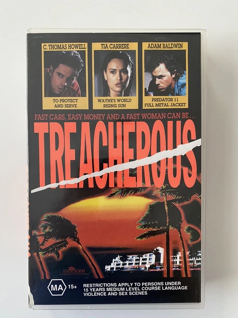 TREACHEROUS [VHS] EAGLE Video Ex-Rental Tape Tia Carrere C Thomas ...