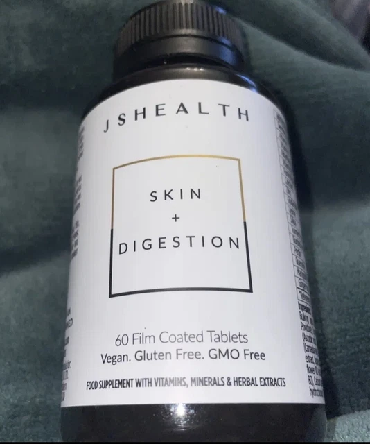 J S HEALTH - Vitamin Skin and Digestion- 60 Tablets- Vegan + Gmo Free ...