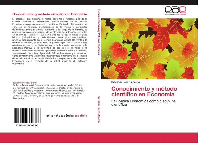 SALVADOR PÉREZ MORENO | Conocimiento y método científico en Economía | Buch EUR 42,95 - PicClick DE