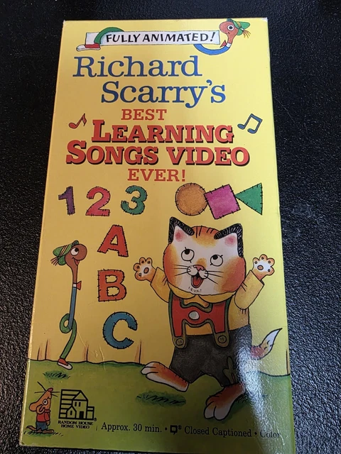 RICHARD SCARRYS BEST Learning Songs Video Ever (VHS, 1993) £2.73 ...