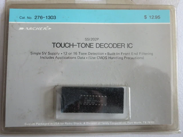 VINTAGE ELECTRONIC ARCHER Touch tone decoder IC #276-1303 lot 3 NOS £18 ...