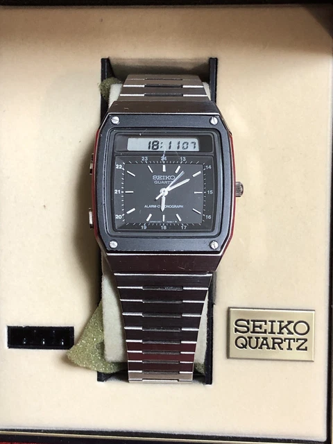 VERY RARE VINTAGE Seiko H357-5040 LCD Digital Watch - 1980's James Bond ...