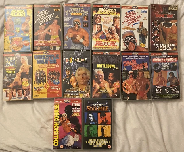 BUNDLE OF 14 WCW / NWA Wrestling VHS Incredibly Rare To Find £150.00 - PicClick UK