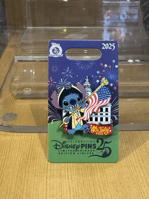 DISNEY PARKS 2025 Celebrating 25 Years Stitch 4th of July 2025 LE Pin £ ...