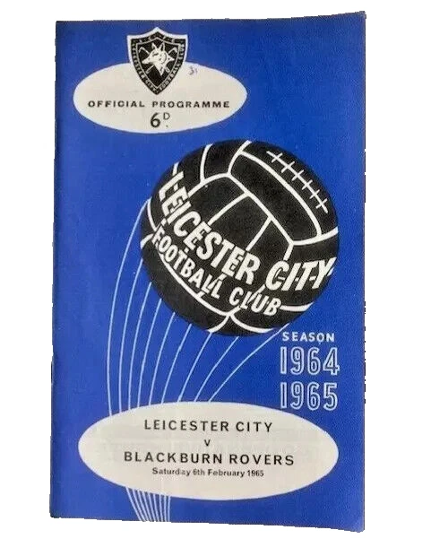 LEICESTER CITY V Blackburn Rovers 1964-65 League Division 1 Football ...