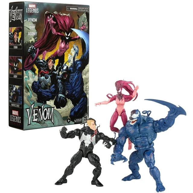HASBRO MARVEL LEGENDS Venom Marvel's Riot & Agony 3-Pack Action Figure ...