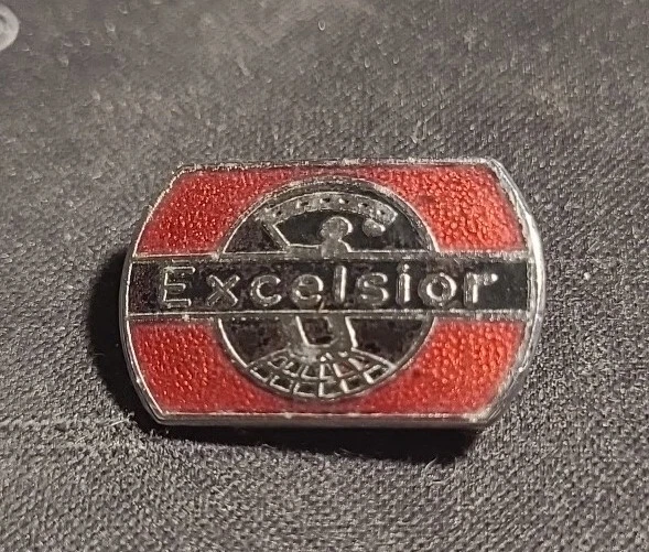 EXCELSIOR VINTAGE 1970S MOTORCYCLE ENAMEL Pin Badge Excellent Condition ...