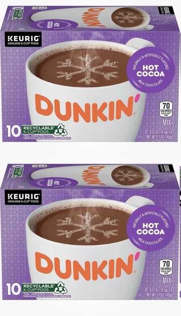 TWO! LIMITED EDITION Dunkin Donuts Milk Chocolate Hot Cocoa K-Cups (20 ...