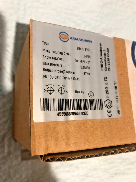 EBRO ARMATUREN PNEUMATIC Rotary Actuator - ATEX EB4.1 SYD 27Nm Double Acting $98.00 - PicClick AU