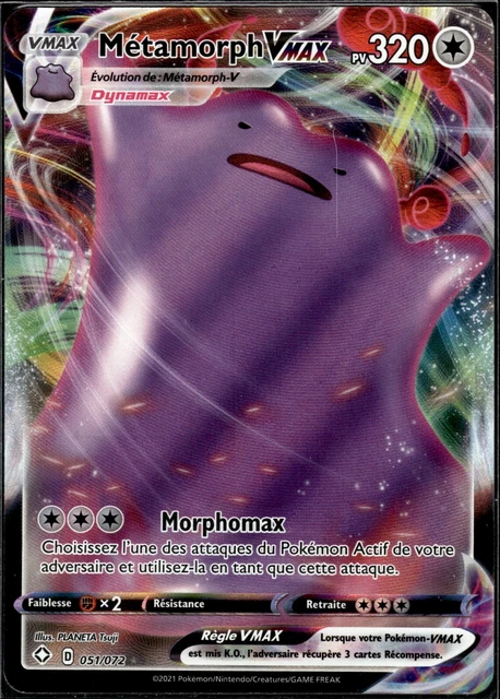 CARTE POKÉMON METAMORPH vmax 051/072 destinees radieuses EUR 20,00 ...