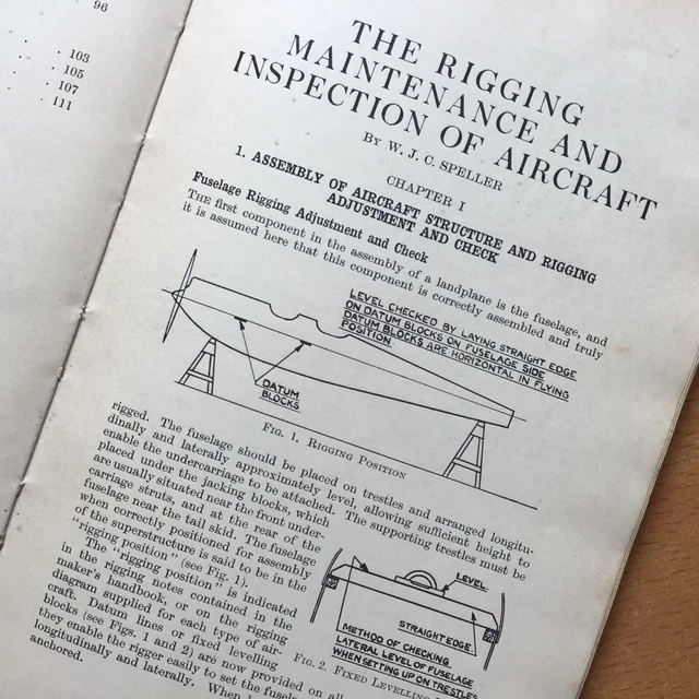 RIGGING, MAINTENANCE+INSPECTION OF Aircraft. Original Ww2 Aviation ...