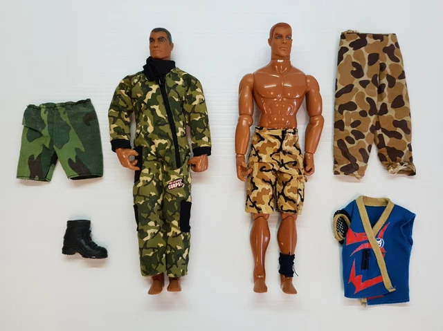 LANARD TOYS ULTRA Corps 12" Action Figures Pair & Clothing Military GI ...